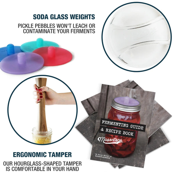 MasonTops Complete Fermentation Kit for Mason Jars | Regular Mouth ...