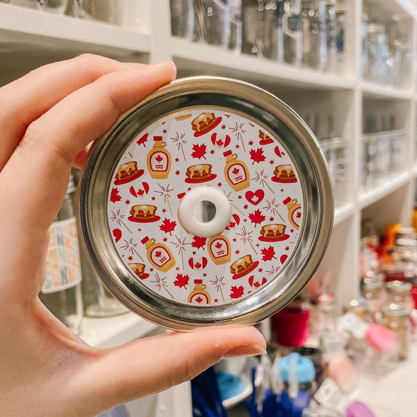 Maple’s a Staple Mason Jar Straw Lid | Maple Syrup & Pancakes Tumbler ...